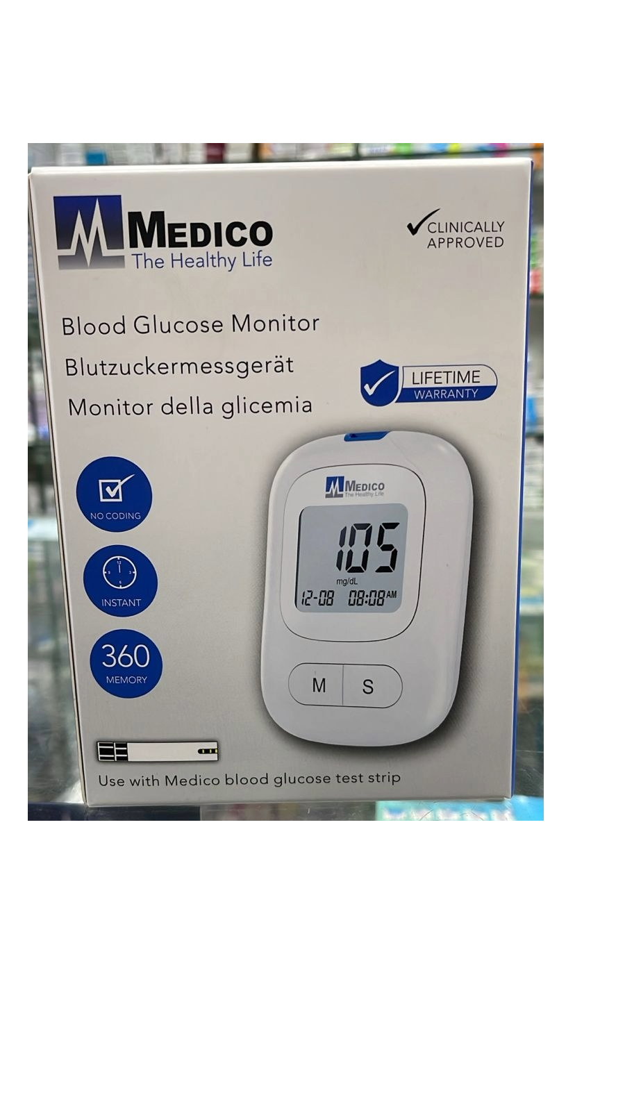 BLOOD GLUCOSE MONITOR MEDICO – LYFE Pharmacy